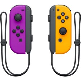 George Robertson Ltd Nintendo Switch Joy Con Pair Neon Purple Orange Controller Set grdirect